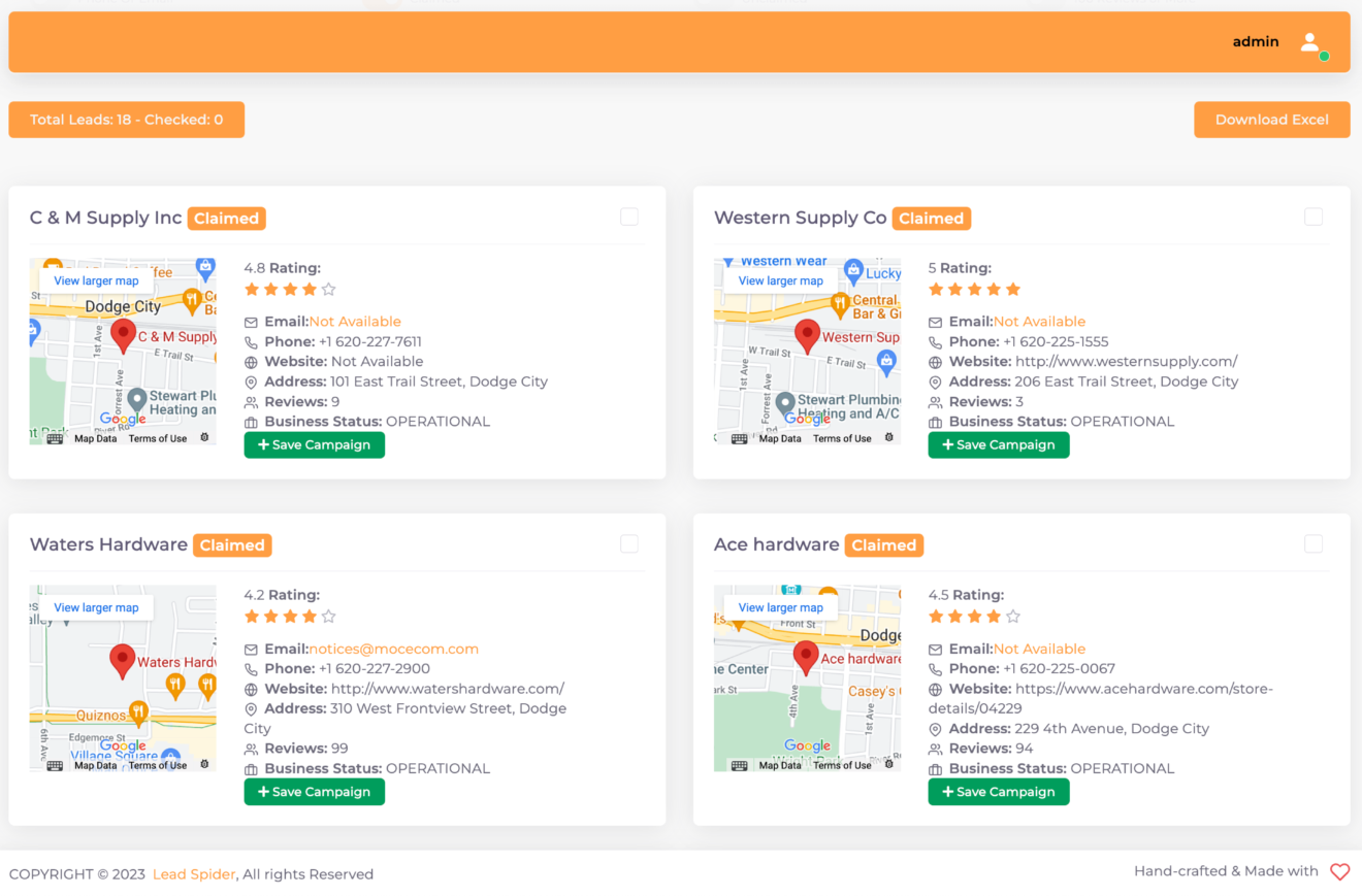 Features - LeadSpider